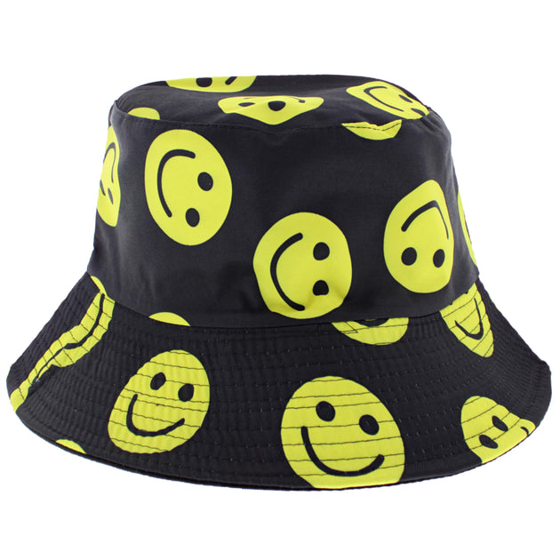 Reversible Smiley Face Bucket Hat – Zacharia Accessories